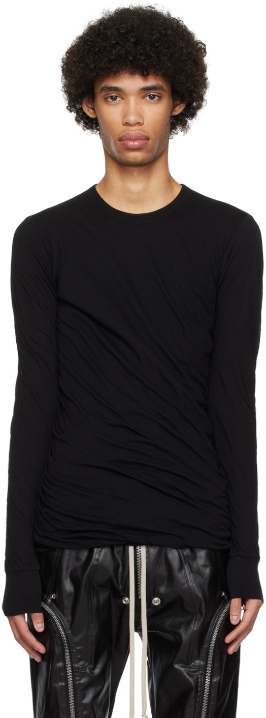 Buy Rick Owens Black Double Long Sleeve T-shirt - 09 Black At 65